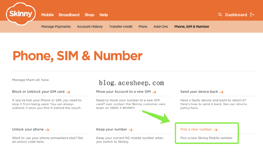 新西兰 Skinny 保号卡 - AceSheep